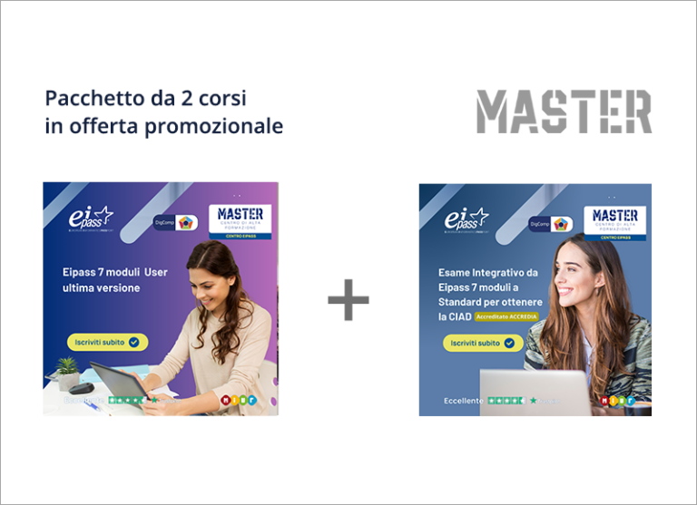Pacchetto Eipass 7 Moduli User + Esame Standard (CIAD) – Master Formazione
