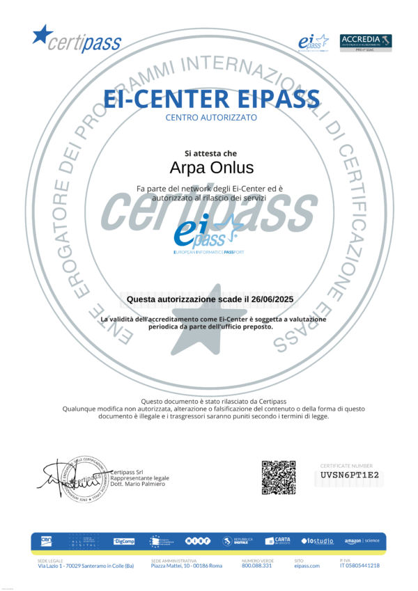 Certificazione Eipass: il Passaporto Europeo per le Competenze Digitali – Master Formazione