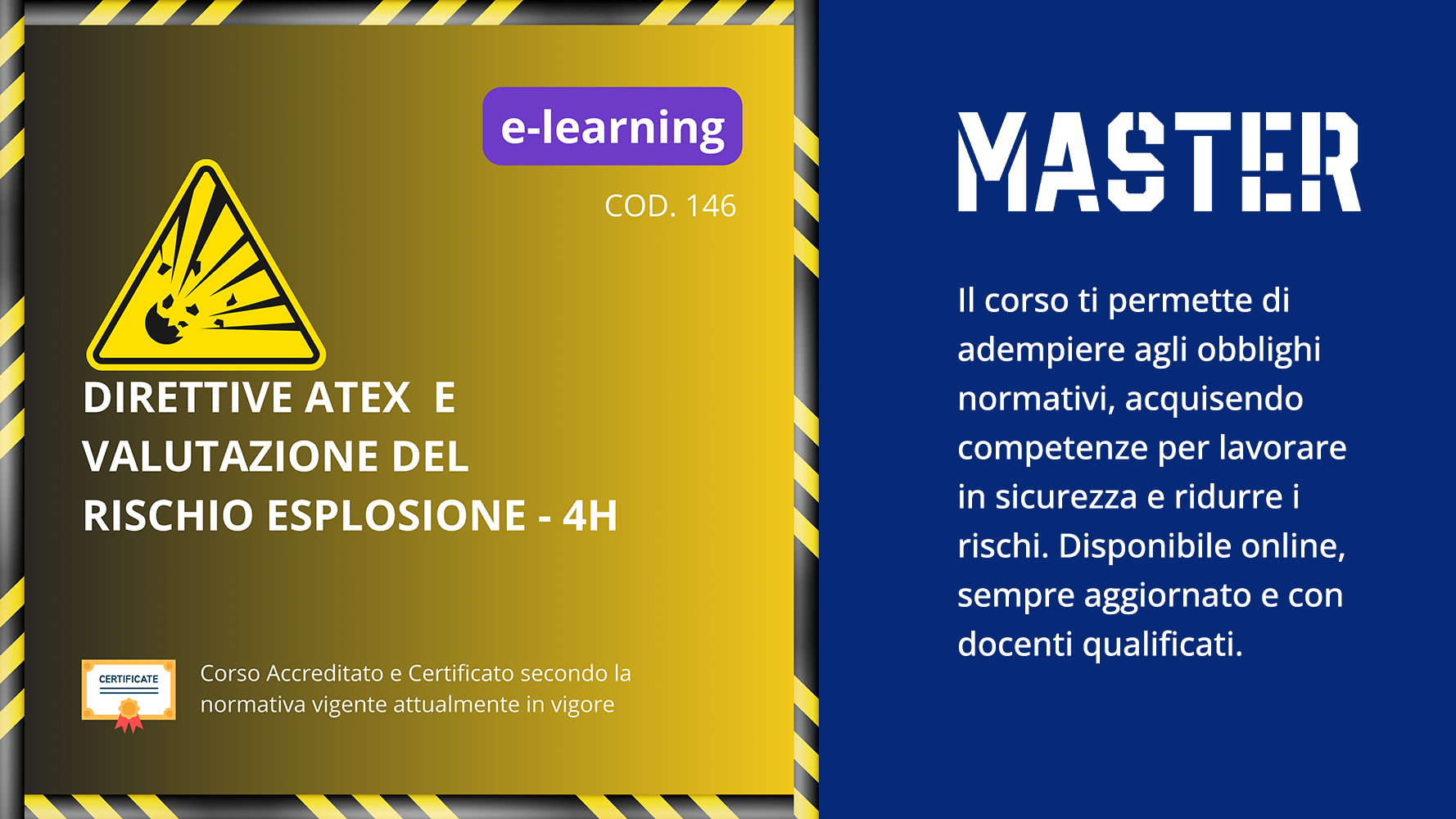 Direttive ATEX e valutazione del Rischio Esplosione – 4H – Master Formazione