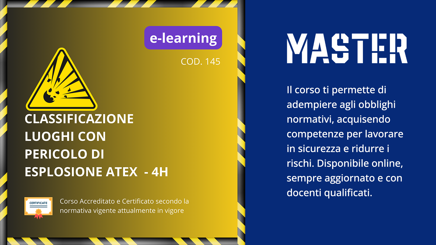 Classificazione luoghi con pericolo di esplosione ATEX – 4H – Master Formazione